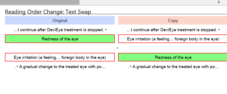How To Check Reading Order Changes